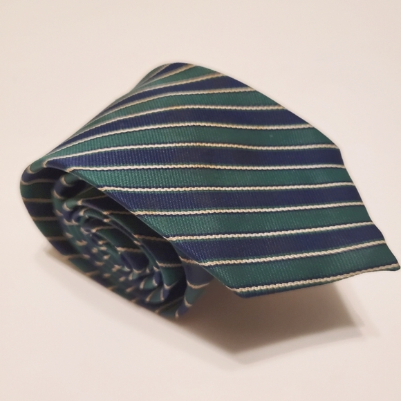 Chadwicks | Accessories | Chadwick Green Stripe Repp Tie | Poshmark